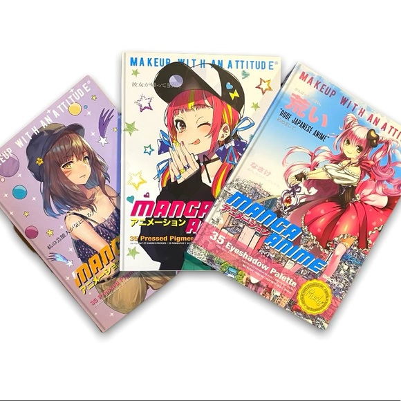 RUDE | Makeup | Rude X Manga Anime Eyeshadow Palette Set Of 3 ...